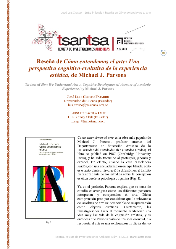 (PDF) Reseña de Cómo entendemos el arte: Una perspectiva cognitivo-evolutiva de la experiencia ...