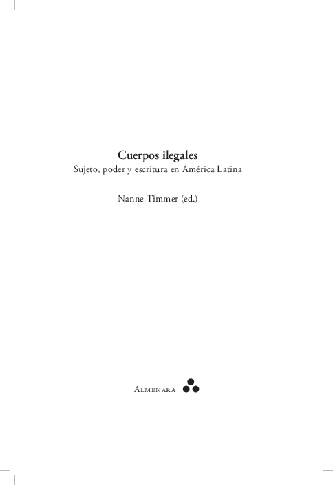 (PDF) Timmer N (2018), El cuerpo-plaga. Sujeto, animal y Estado en ...