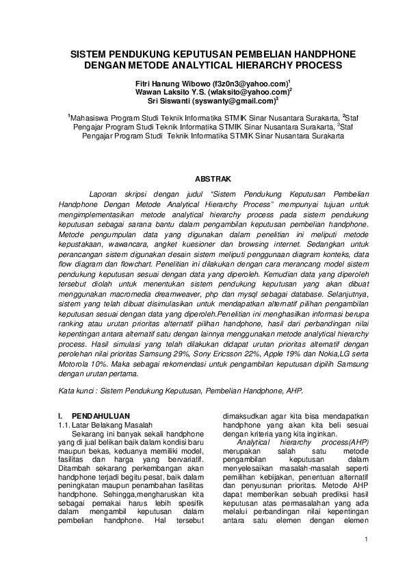 (PDF) SISTEM PENDUKUNG KEPUTUSAN PEMBELIAN HANDPHONE DENGAN METODE ...