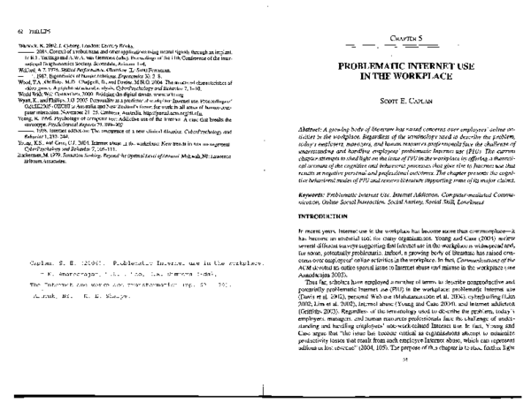 (PDF) Problematic Internet Use in the Workplace