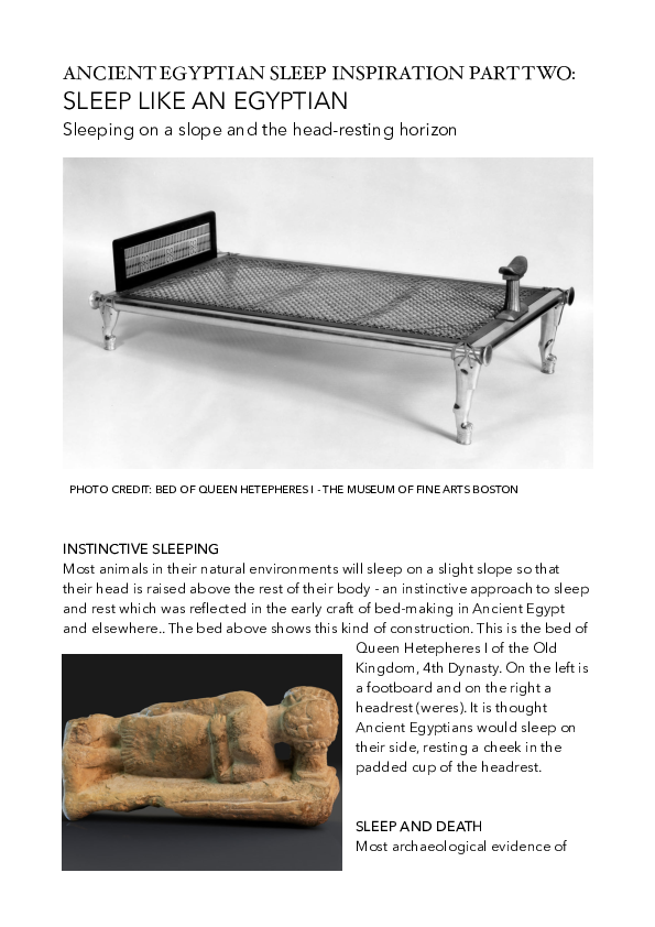 (PDF) Sleep Like An Egyptian
