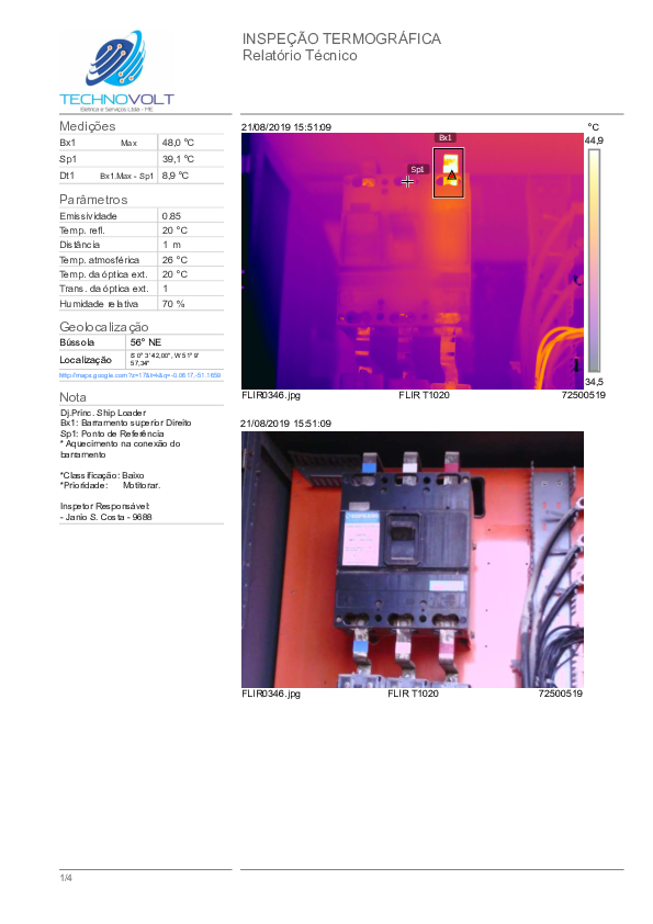 (PDF) INSPEÇÃO TERMOGRÁFICA Relatório Técnico