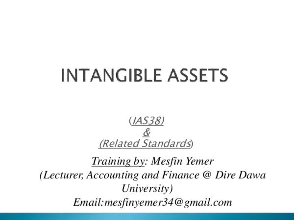 (PDF) INTANGIBLE ASSET (IAS 38)