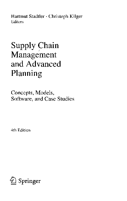 (PDF) Supply chain management and advanced planning: concepts, models ...