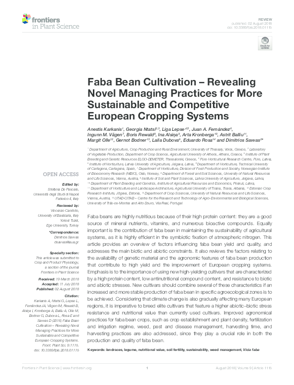 (PDF) Faba Bean Cultivation -Revealing Novel Managing Practices for ...