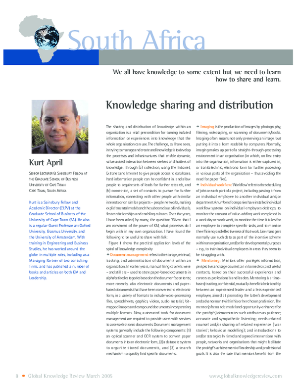 (PDF) Knowledge Sharing and Distribution
