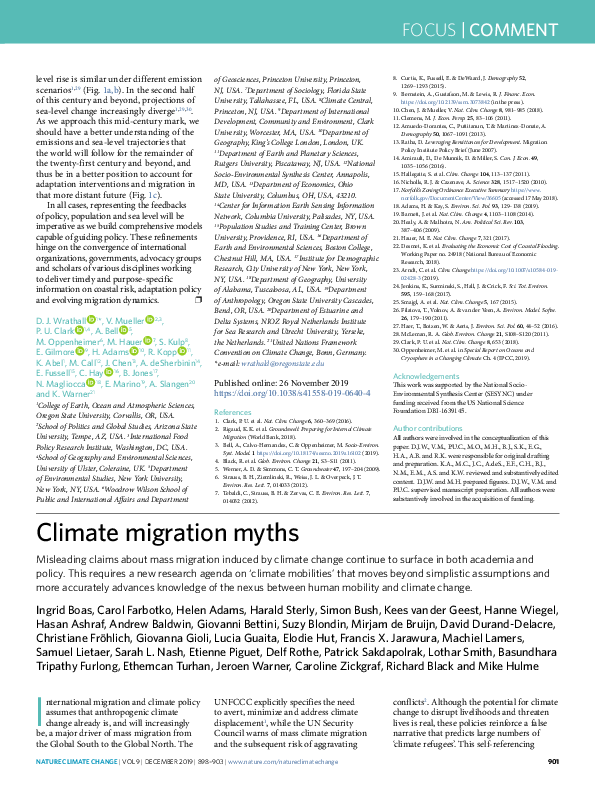(PDF) Climate migration myths
