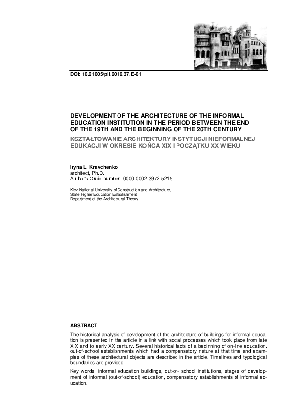 (PDF) DEVELOPMENT OF THE ARCHITECTURE OF THE INFORMAL EDUCATION ...