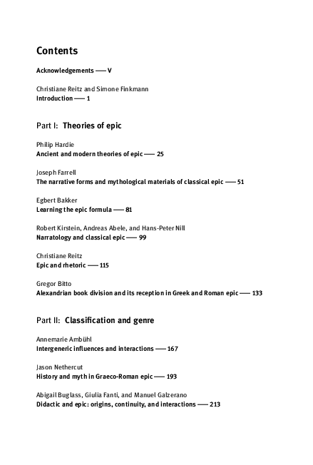 (PDF) Structures of Epic Poetry (Table of Contents - Vol. 1)