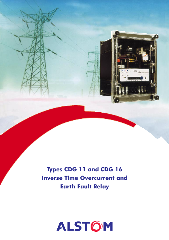 (PDF) Types CDG 11 and CDG 16 Inverse Time Overcurrent and Earth Fault ...