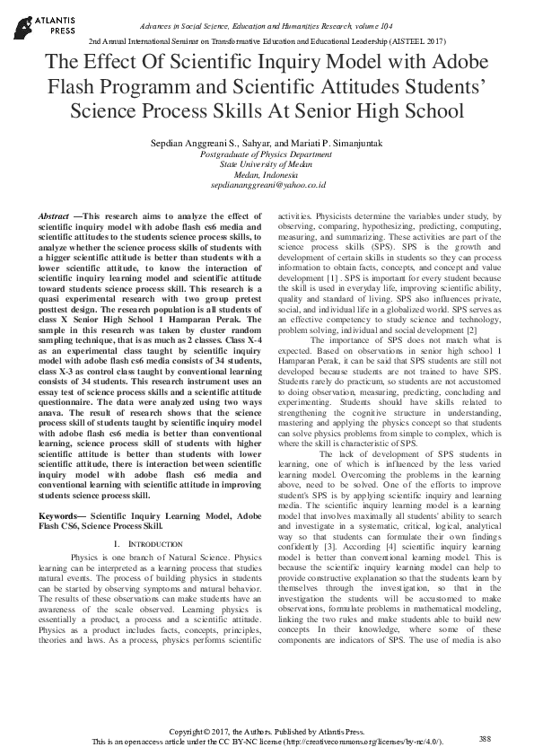 (PDF) The Effect Of Scientific Inquiry Model with Adobe Flash Programm ...
