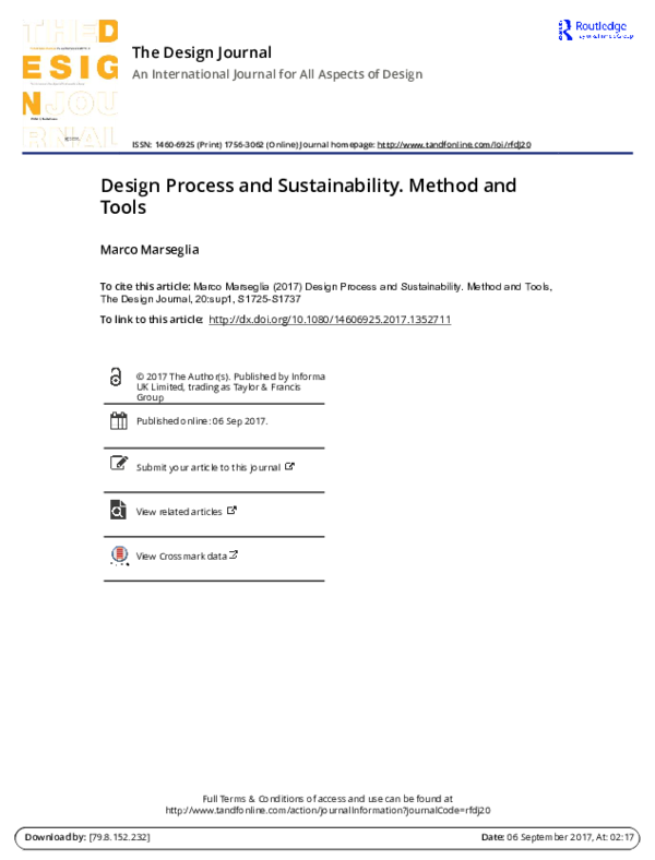 (PDF) The Design Journal An International Journal for All Aspects of ...