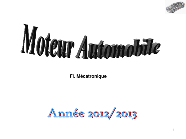 (PDF) Moteur Automobile_essence.FI. Mécatronique