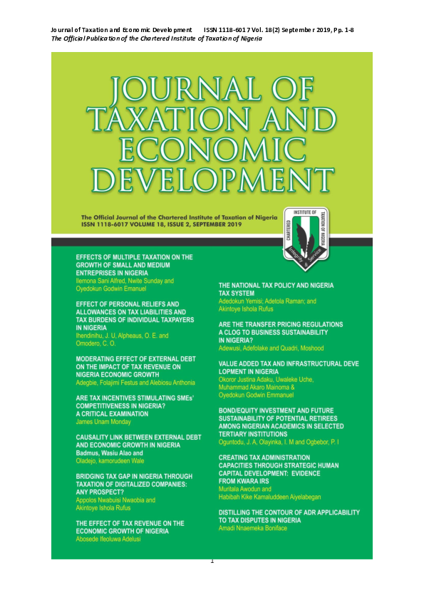 (PDF) EFFECTS OF MULTIPLE TAXATION ON THE GROWTH OF SMALL AND MEDIUM ...