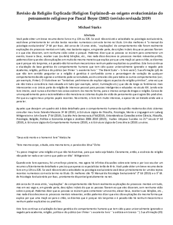 (PDF) Revisão da Religião Explicada (Religion Explained)--as origens ...