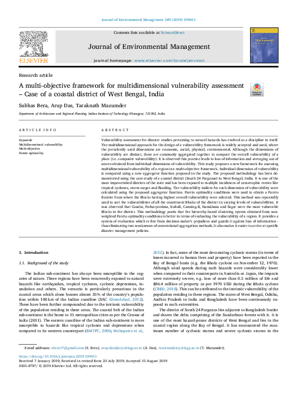 (PDF) A multi-objective framework for multidimensional vulnerability ...