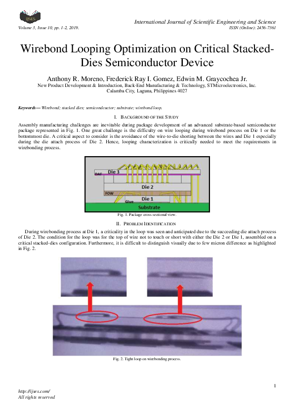 (PDF) Wirebond Looping Optimization on Critical Stacked- Dies ...