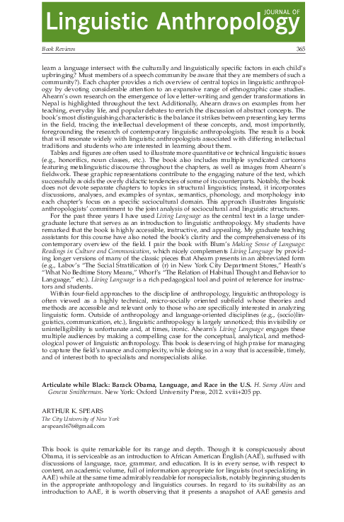 (PDF) Articulate while Black: Barack Obama, Language, and Race in the U ...