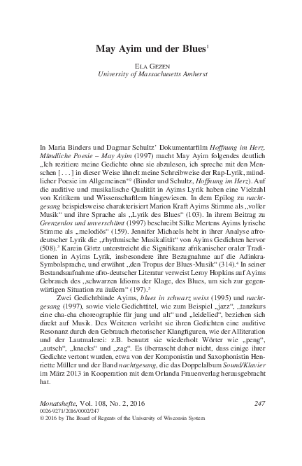 (PDF) May Ayim und der Blues