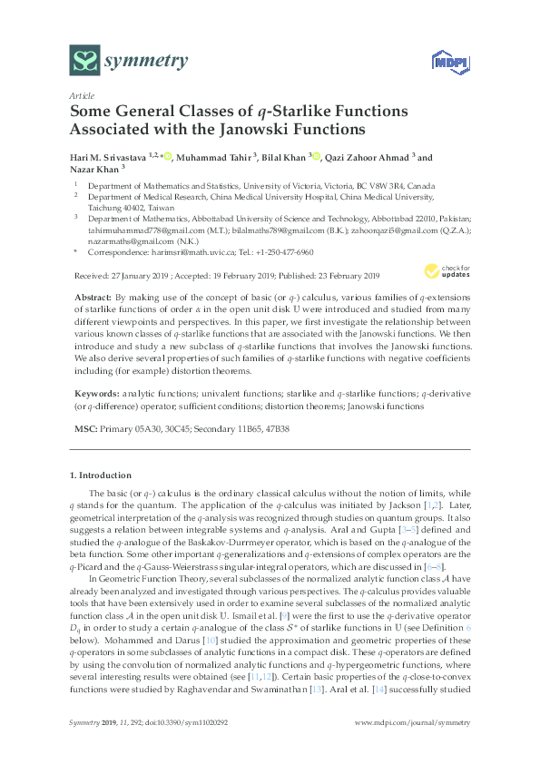 Pdf Some General Classes Of Q Starlike Functions Associated With The