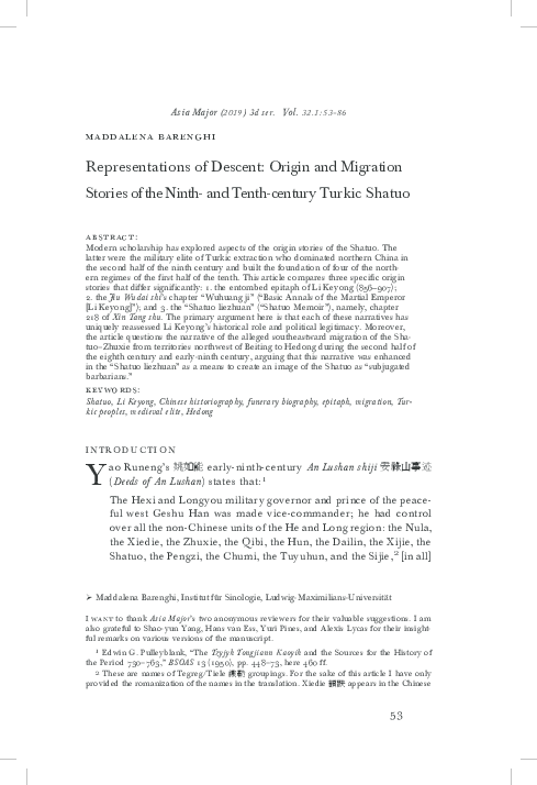 (PDF) Representations of Descent: Origin and Migration Stories of the ...
