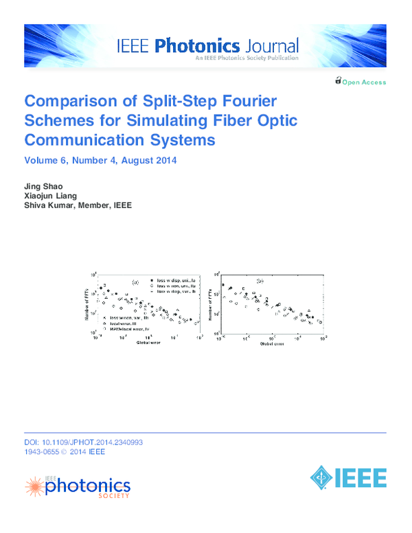 Pdf Comparison Of Split Step Fourier Schemes For Simulating Fiber Optic Communication Systems