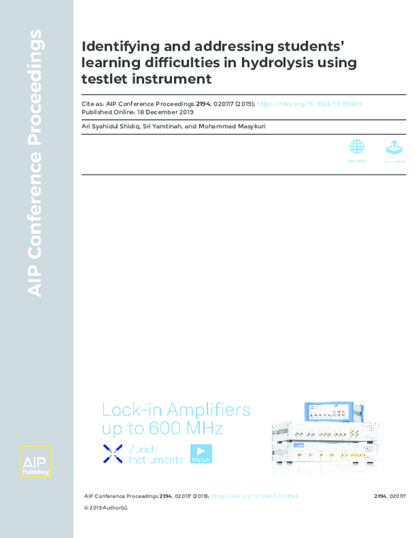 (PDF) Identifying and addressing students' learning difficulties in ...