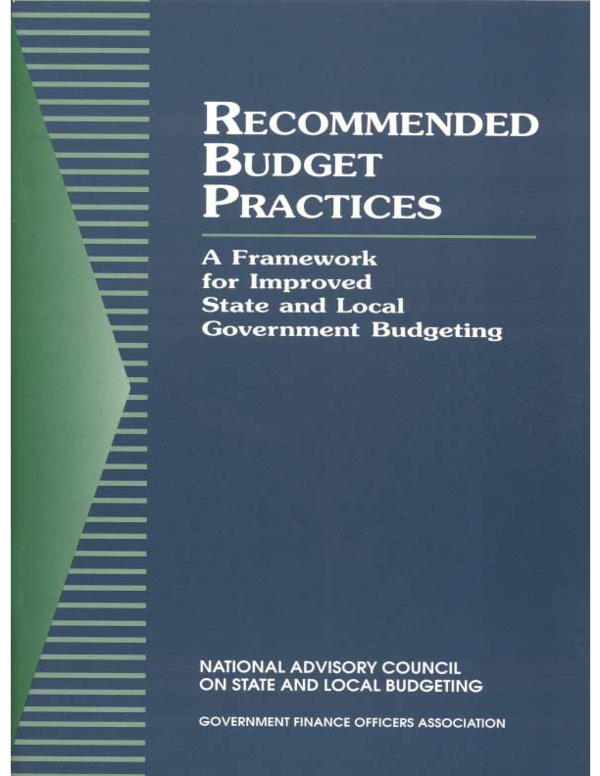 (PDF) Recommended Budget Practices: A Framework For Improved State and ...