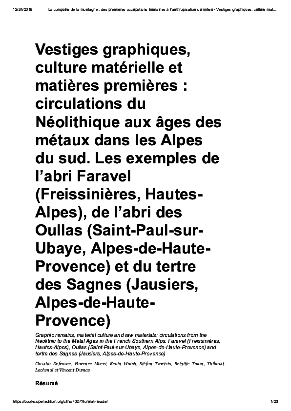 (PDF) Vestiges graphiques, culture matérielle et matières premières ...