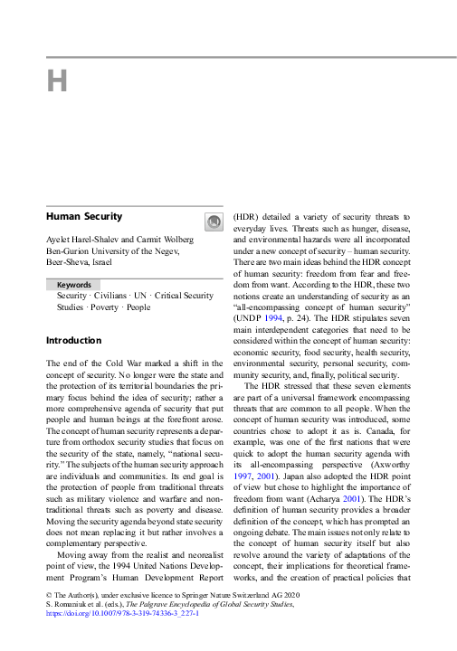 (PDF) Human Security