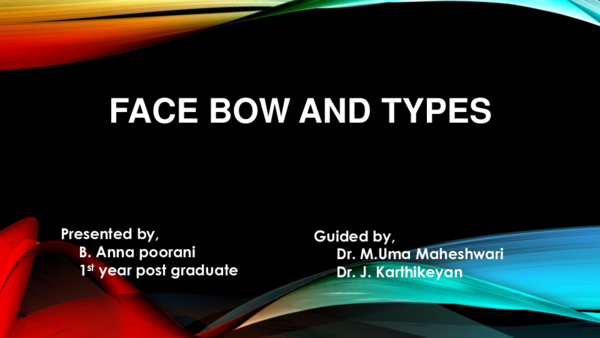 (PPT) Face bow