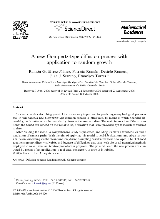 (PDF) A new Gompertz-type diffusion process with application to random ...
