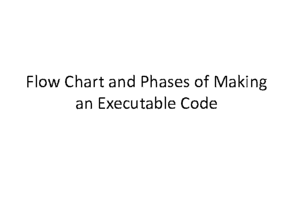 (PDF) Flow Chart and Phases of Making an Executable Code | Sisay Amare ...