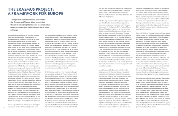 (PDF) THE ERASMUS PROJECT: A FRAMEWORK FOR EUROPE