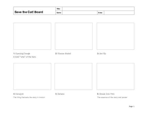 (PDF) Save the Cat! Board