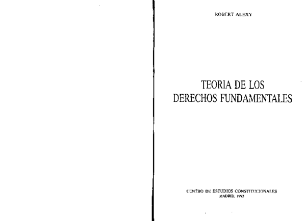 (PDF) TEORIA DE LOS DERECHOS FUNDAMENTALES-ROBERT ALEXY