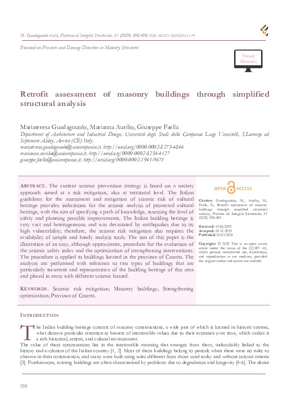 (PDF) Focussed on Fracture and Damage Detection in Masonry Structures ...