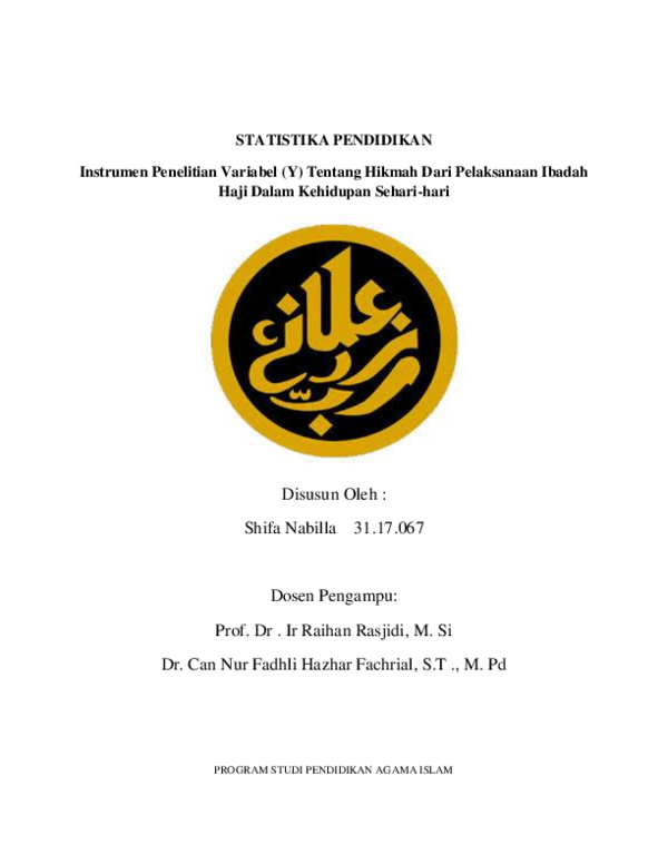 (DOC) STATISTIKA PENDIDIKAN