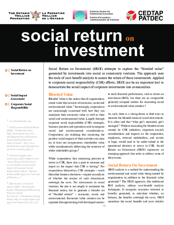 (PDF) Social Impact Assessment