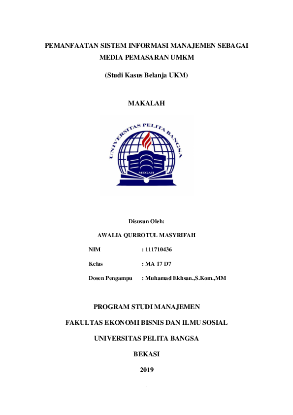 (PDF) PEMANFAATAN SISTEM INFORMASI MANAJEMEN SEBAGAI MEDIA PEMASARAN ...