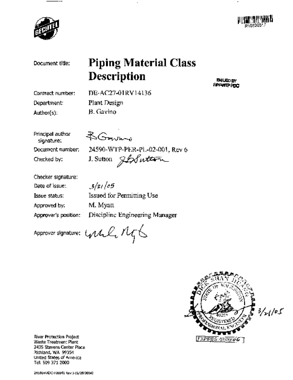 (PDF) Piping Material Class Description Plant Design
