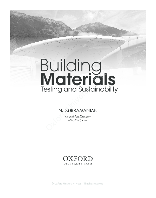 (PDF) Chapter from a book on Building Materials, Testing and Sustainability