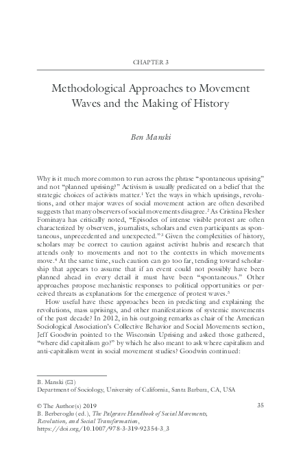 (PDF) Methodological Approaches to Movement Waves and the Making of History