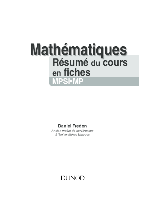 (PDF) Résumé du cours en fiches