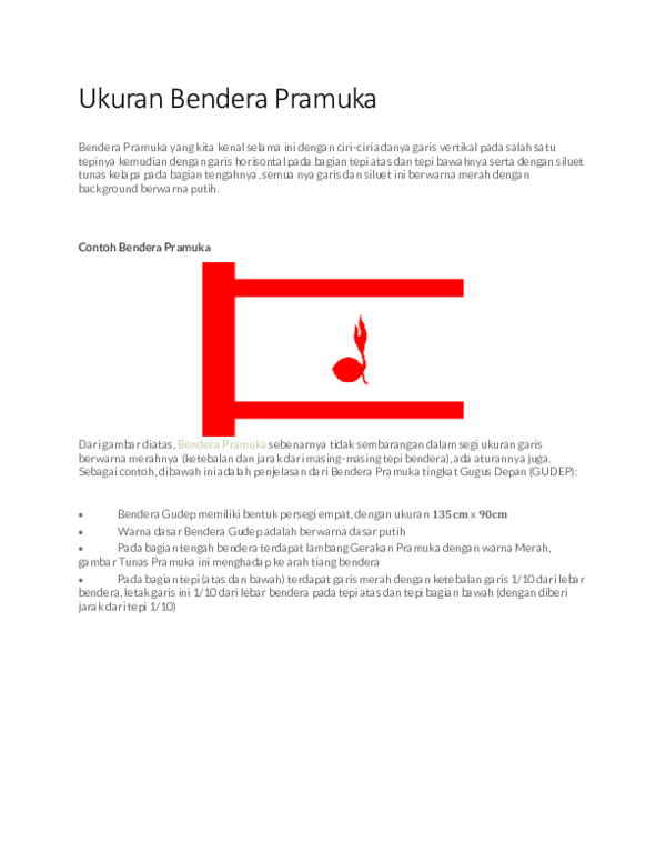 (PDF) Ukuran Bendera Pramuka