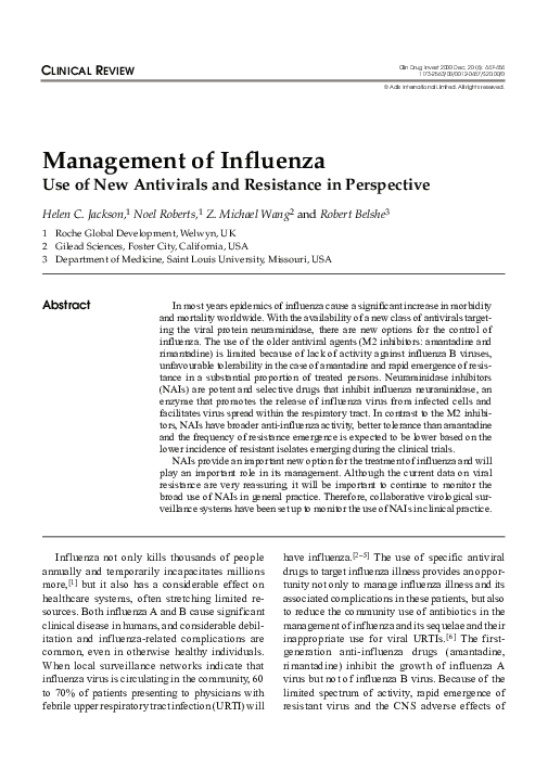 (PDF) Management of Influenza