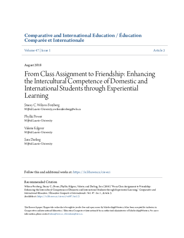 (PDF) Comparative and International Education / Éducation Comparée et ...
