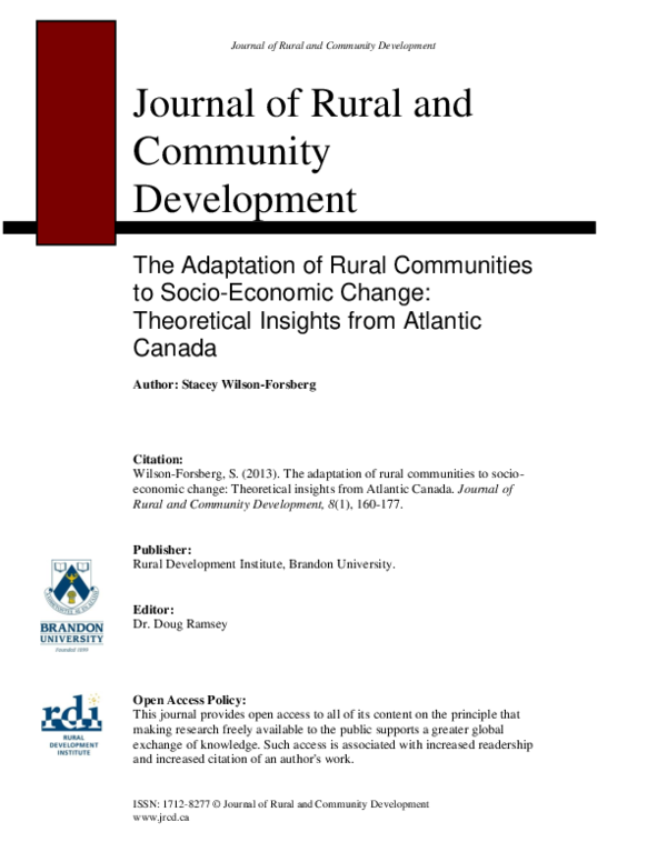 (PDF) Adaptation of Rural Communities