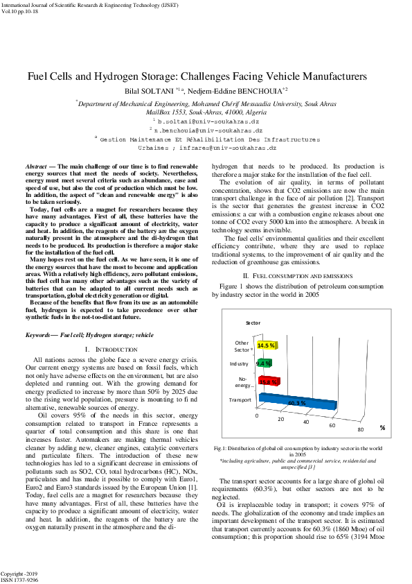 (PDF) Fuel Cells and Hydrogen Storage: Challenges Facing Vehicle ...