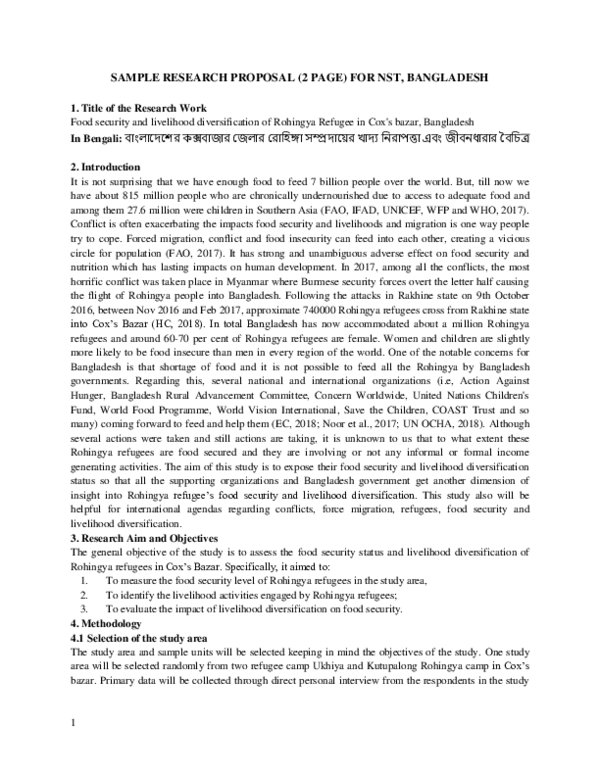 (DOC) Research Proposal Sample